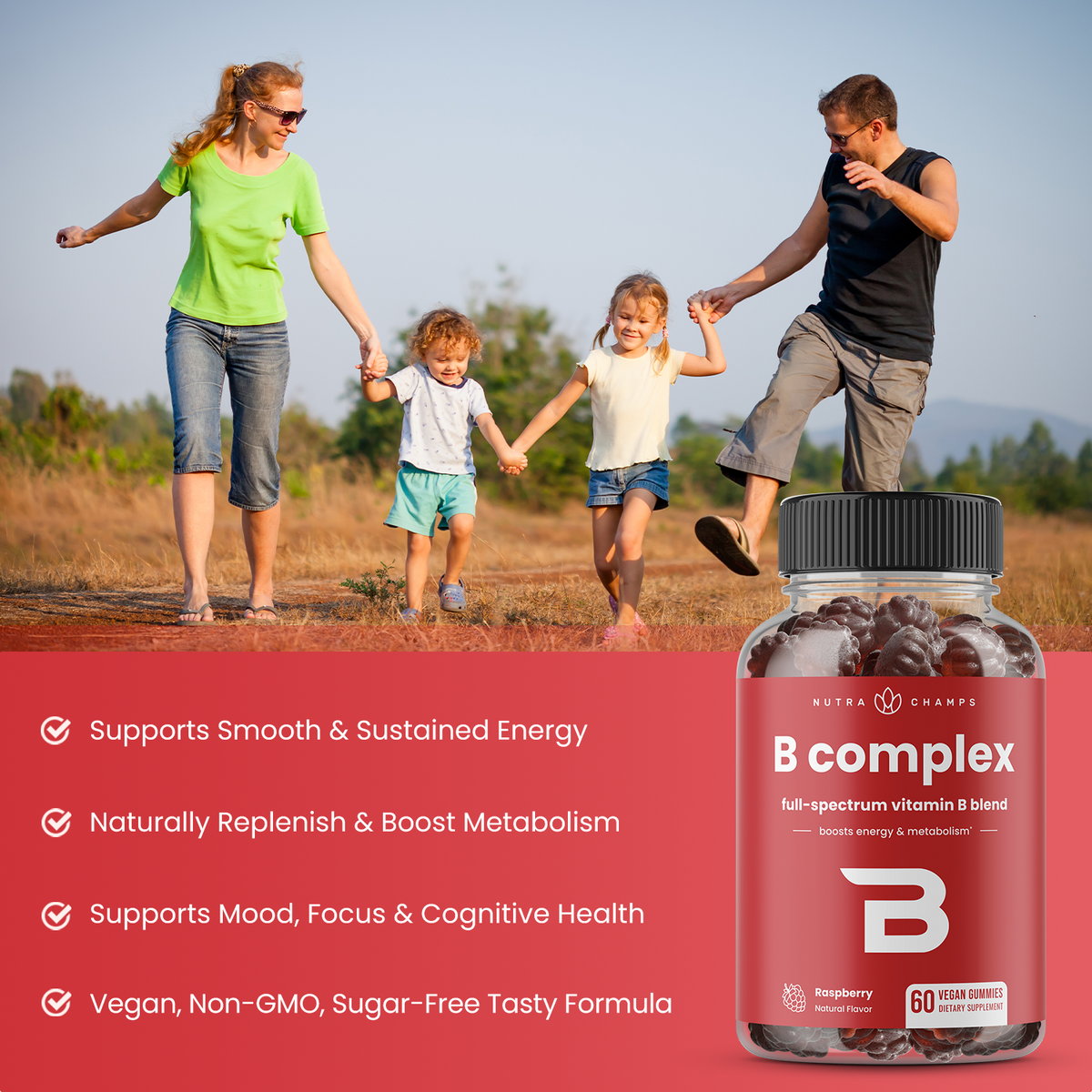 Vitamin B Complex Gummies - NutraChamps